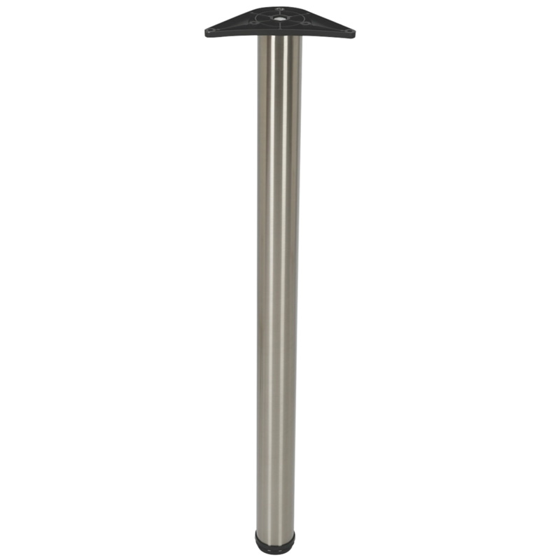 870mm Satin Steel Worktop Leg